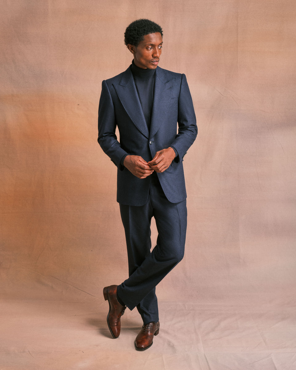 Navy Flannel Heritage Suit – Edward Sexton