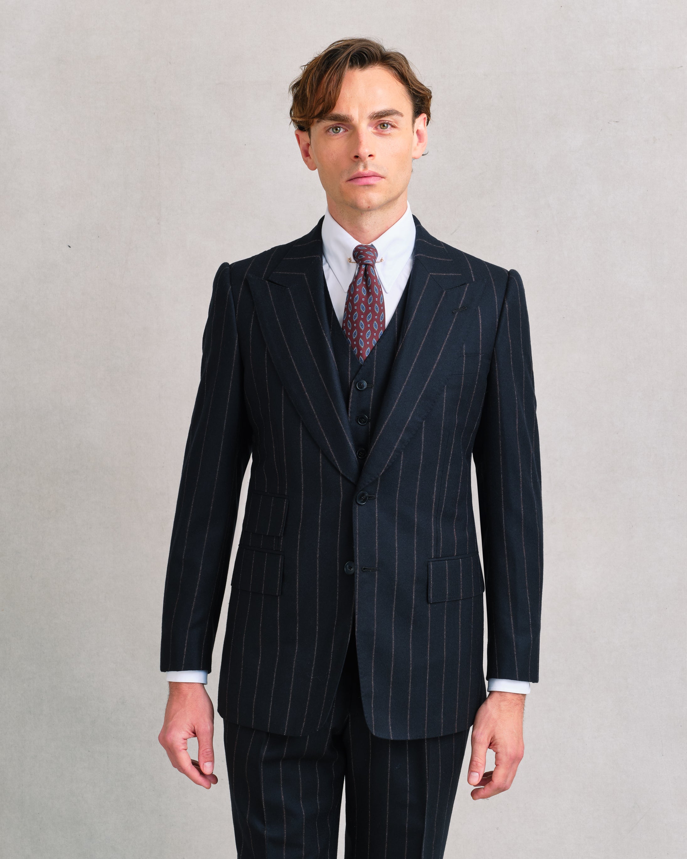 Black and Red Stripe Heritage Suit – Edward Sexton