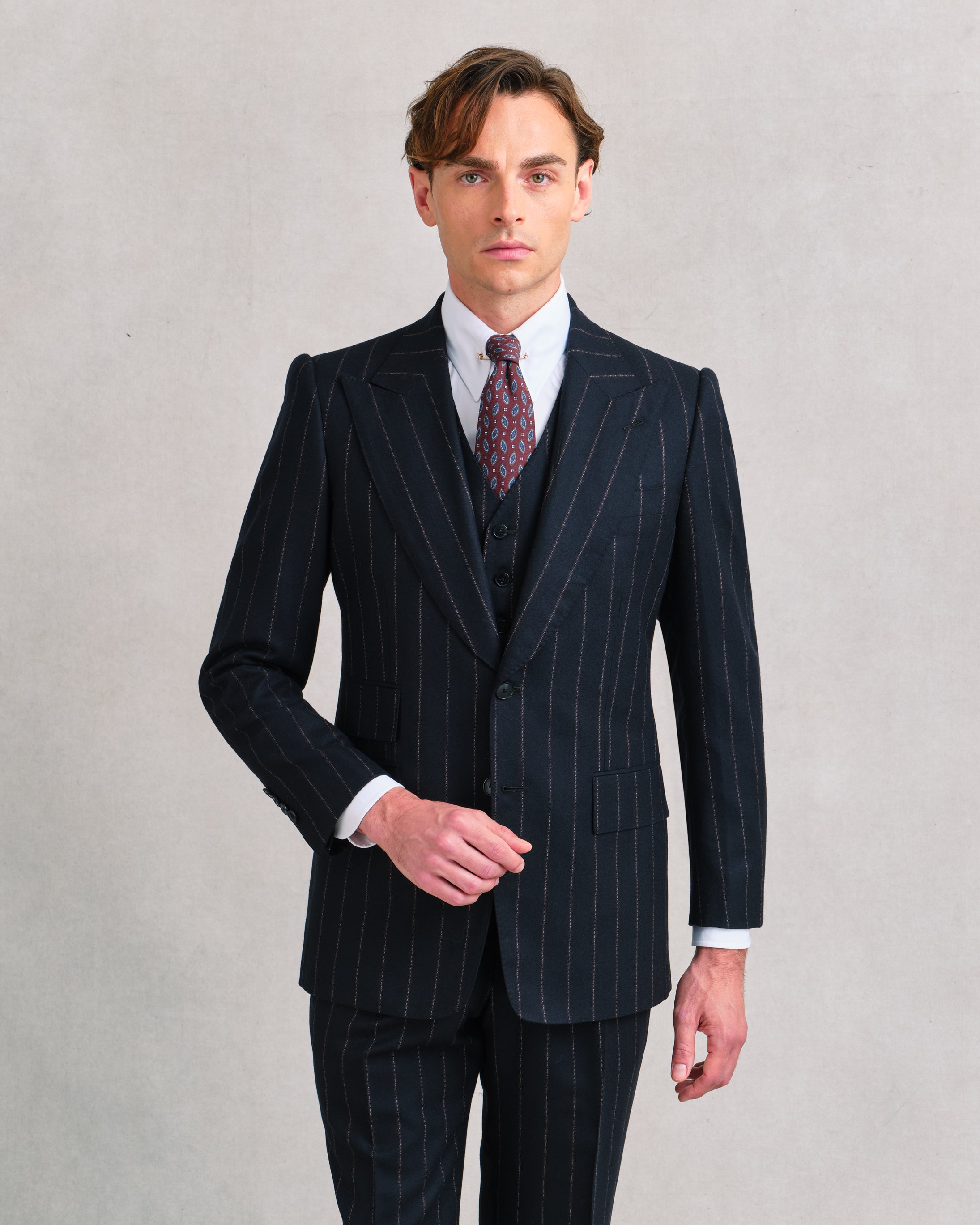 Black and Red Stripe Heritage Suit – Edward Sexton