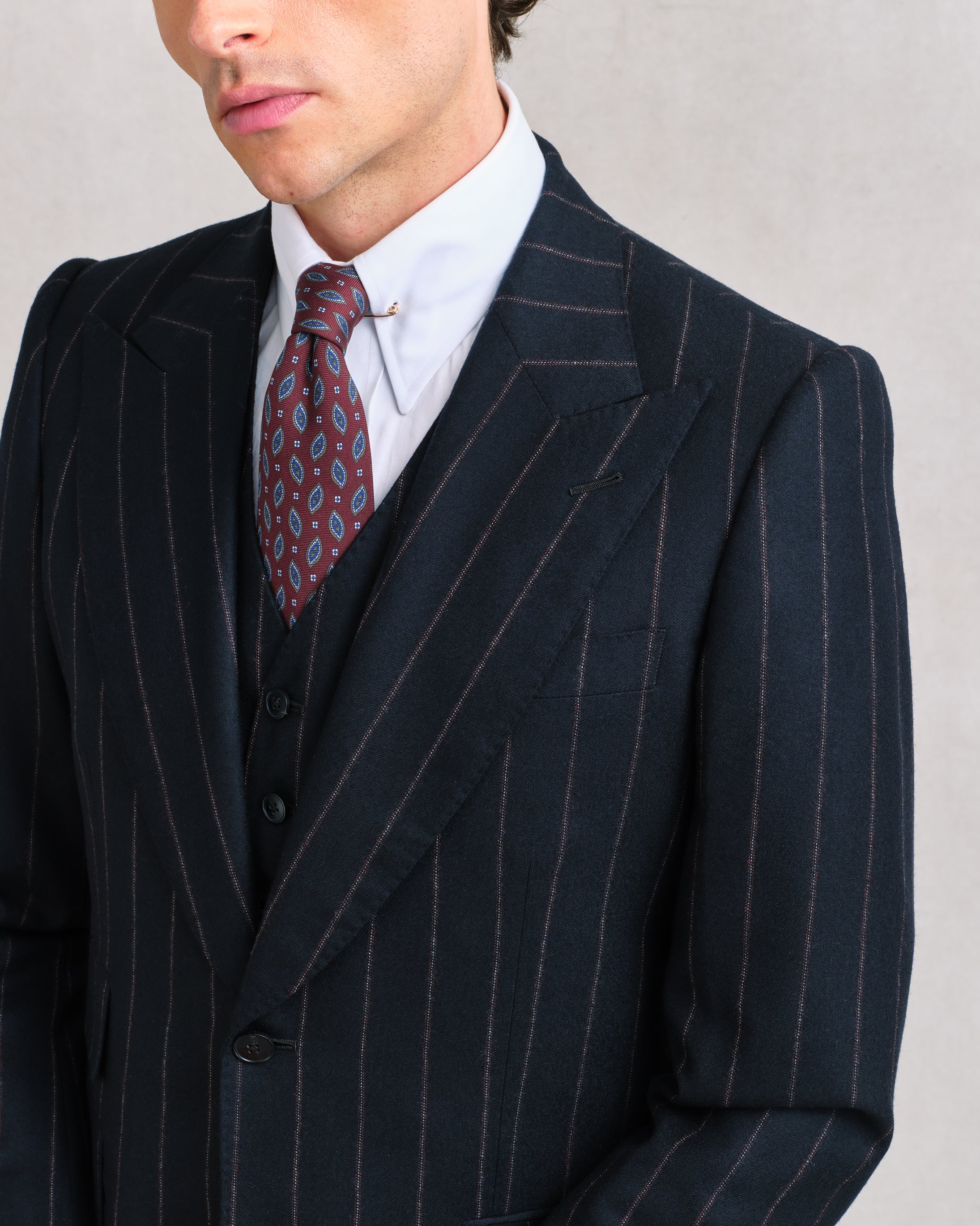 Black and Red Stripe Heritage Suit – Edward Sexton