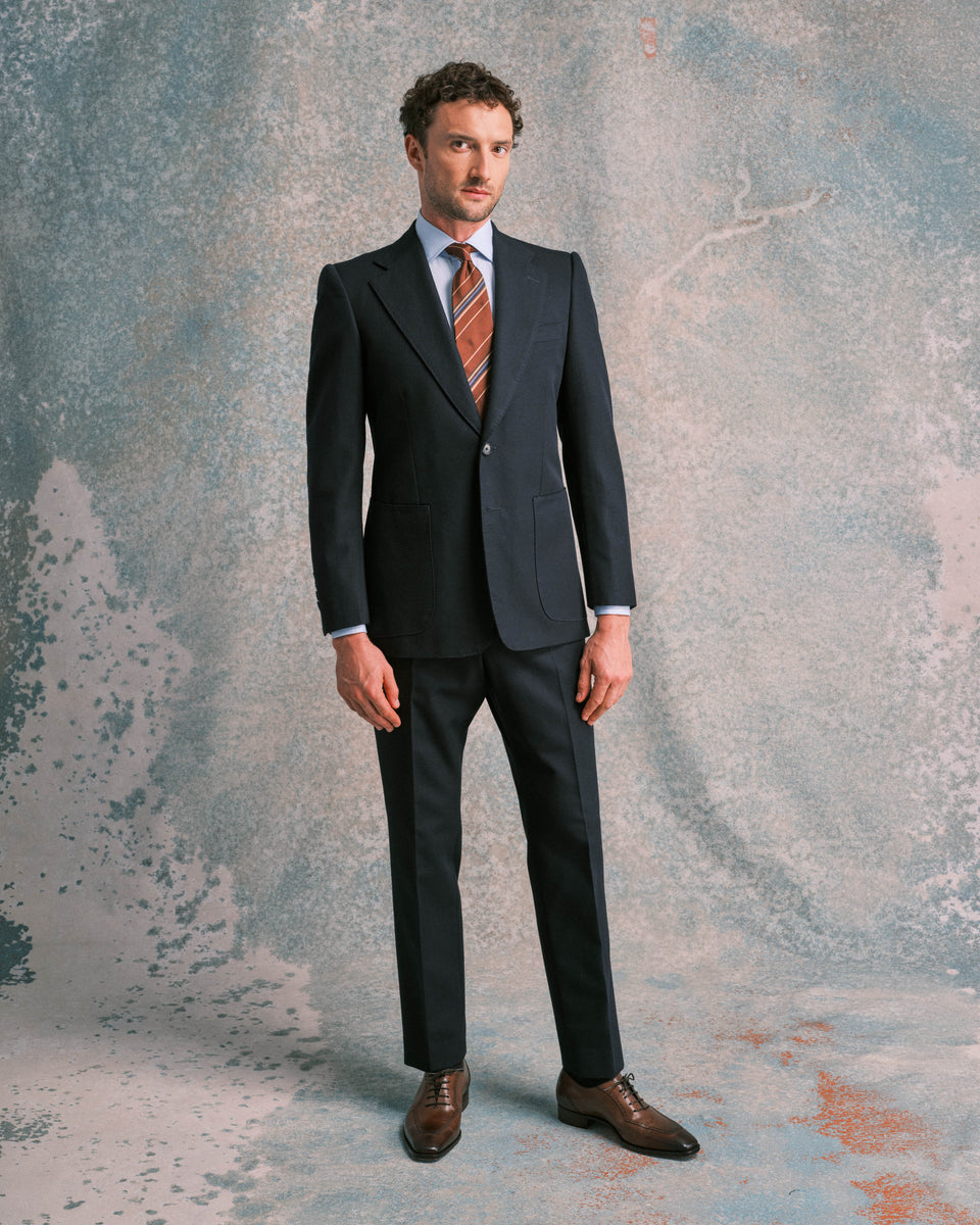 Midnight Cotton Contemporary Suit – Edward Sexton