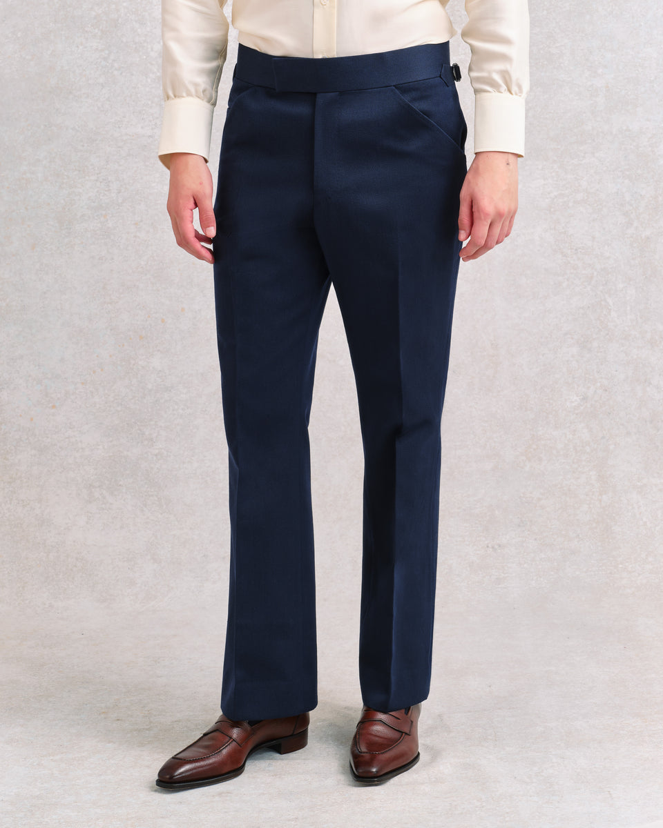 Navy Twill Flares – Edward Sexton