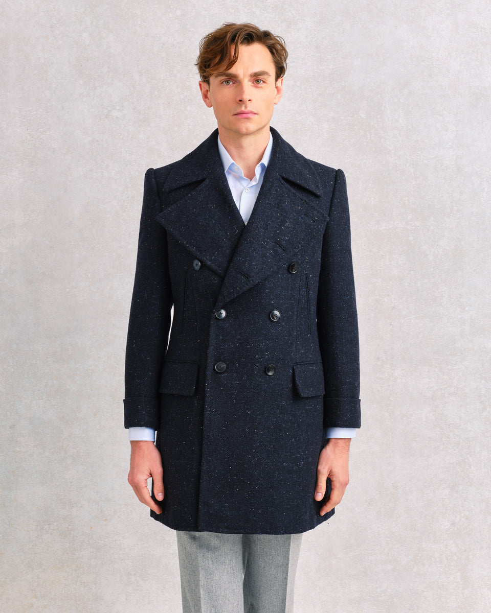 Navy Donegal Bridge Coat – Edward Sexton