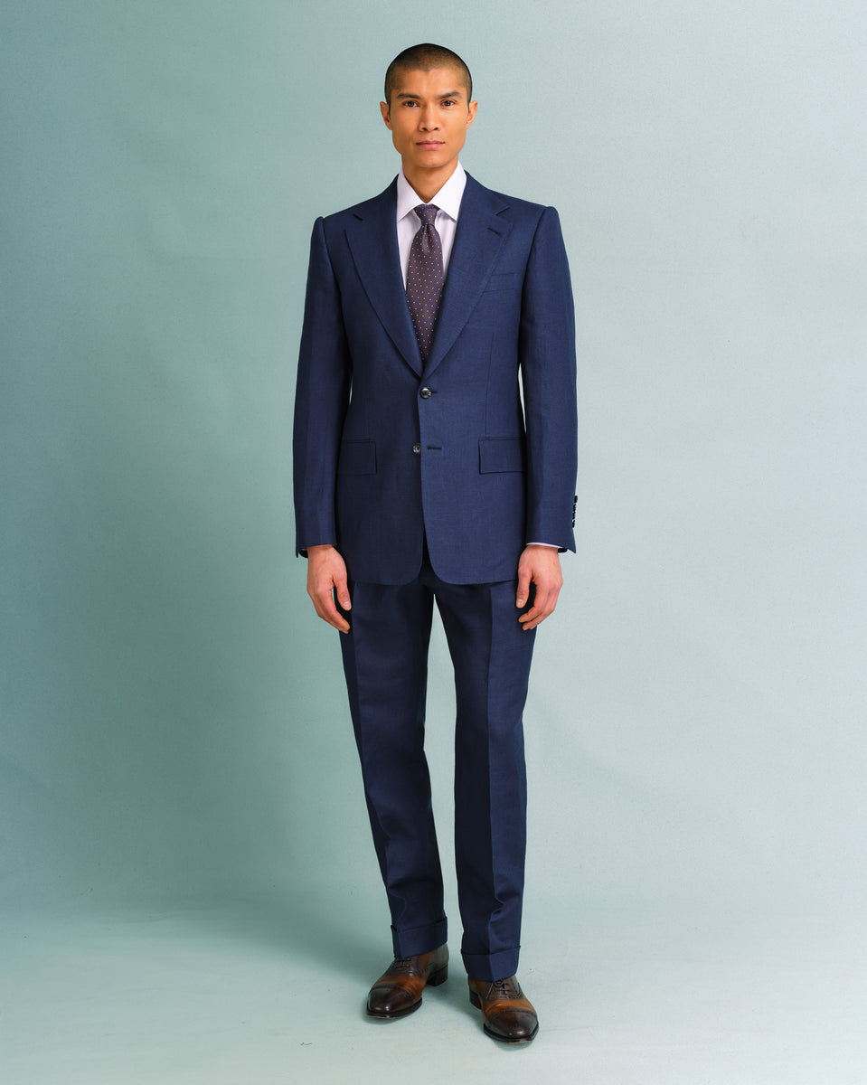 Navy Irish Linen Suit – Edward Sexton
