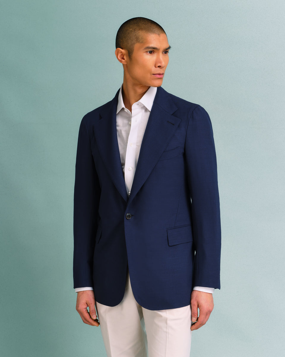 Navy Unstructured Blazer – Edward Sexton
