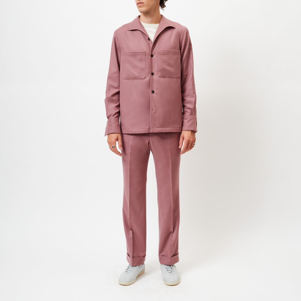 Dusty Pink Flannel Capri Suit – Edward Sexton