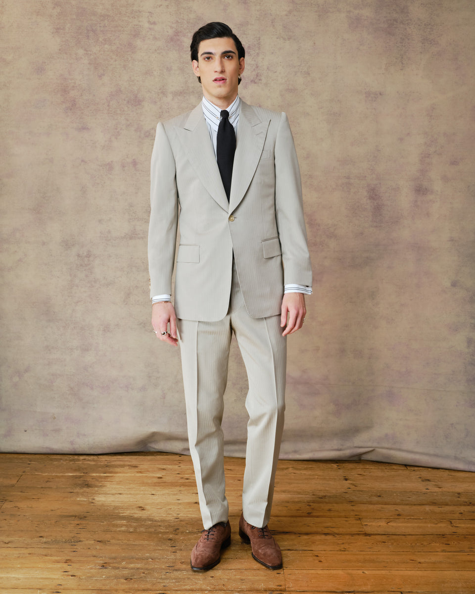 Stone Wool and Cotton Contemporary Suit – Edward Sexton