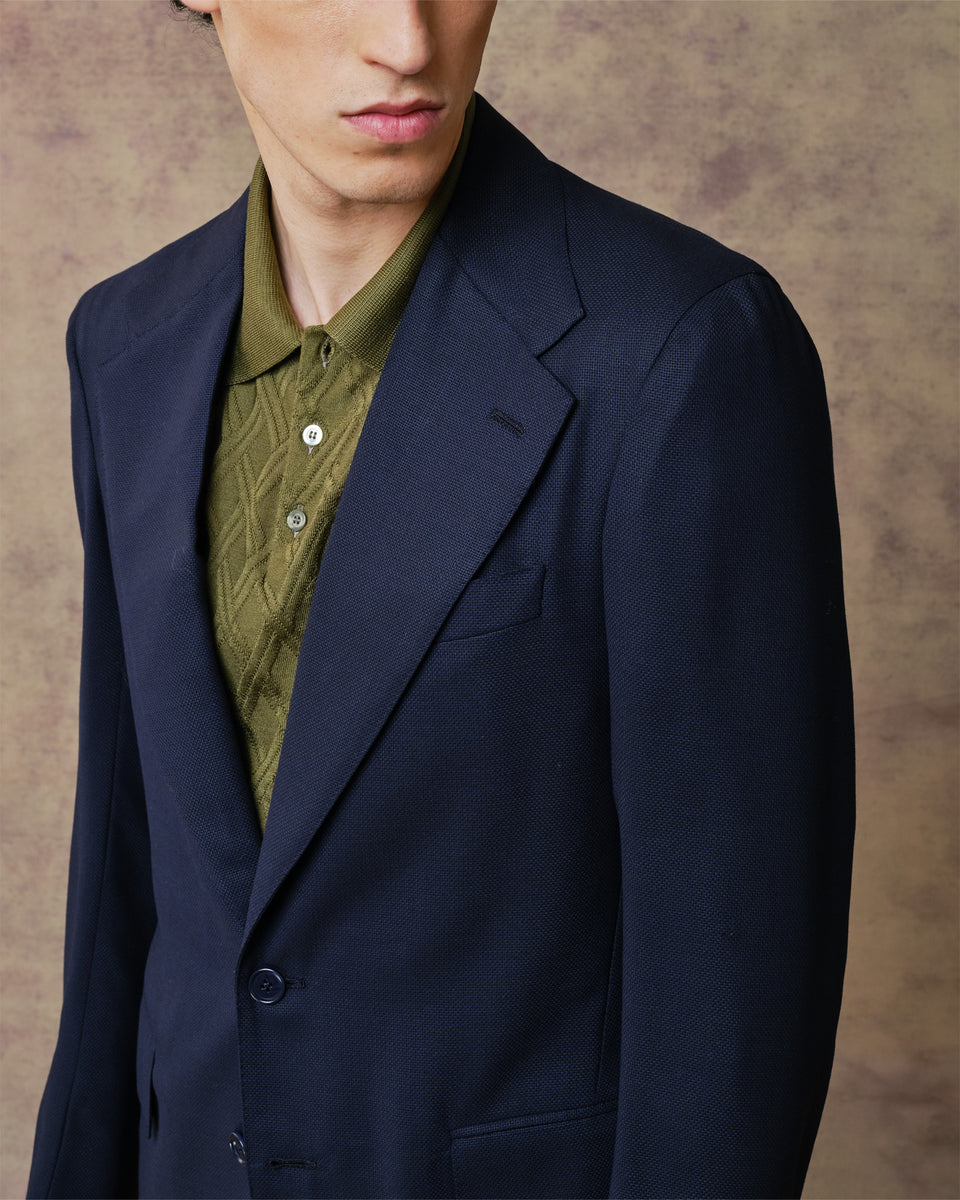 Navy Ultra-Light Notch Unstructured Blazer – Edward Sexton