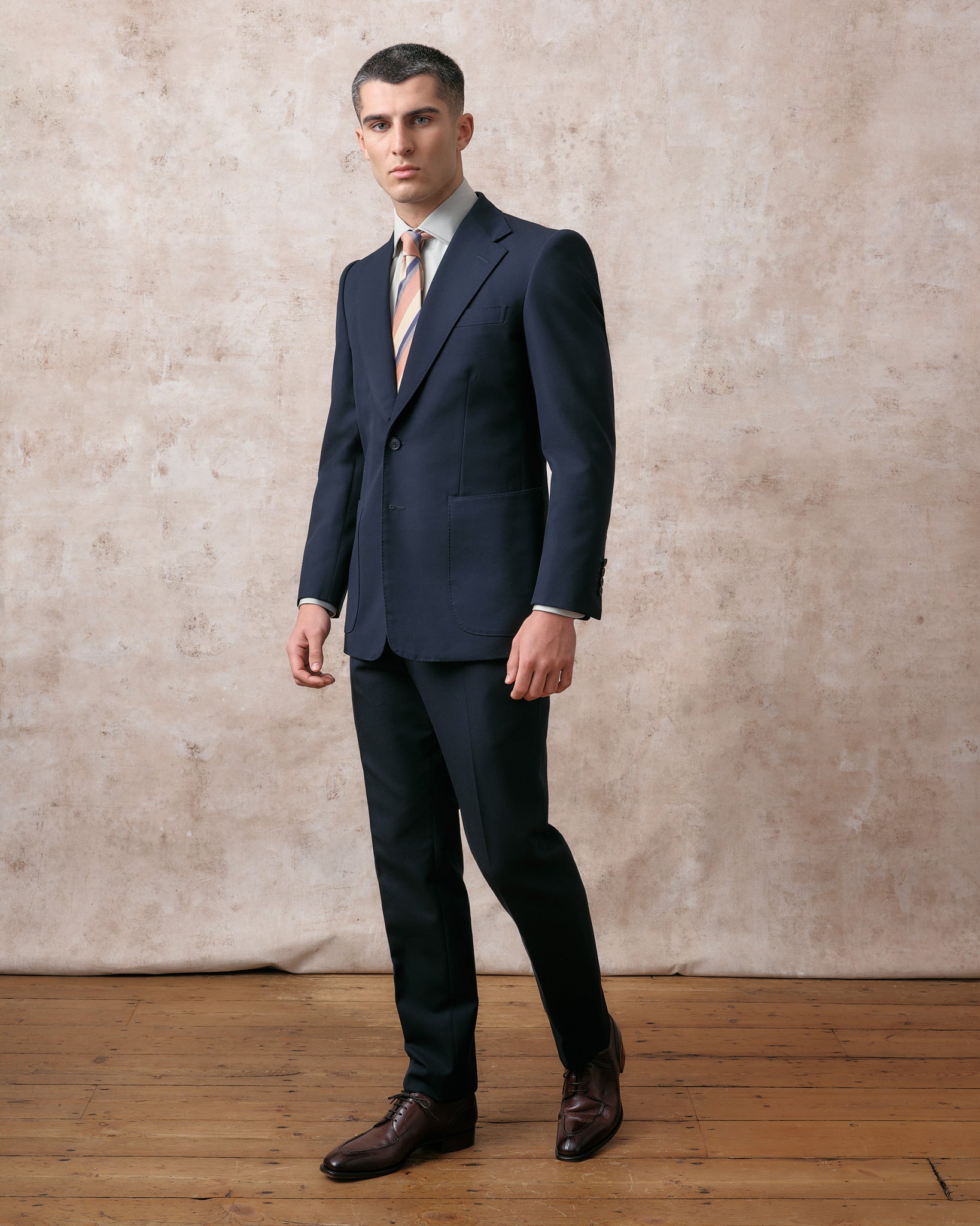 Midnight Cotton Contemporary Suit – Edward Sexton