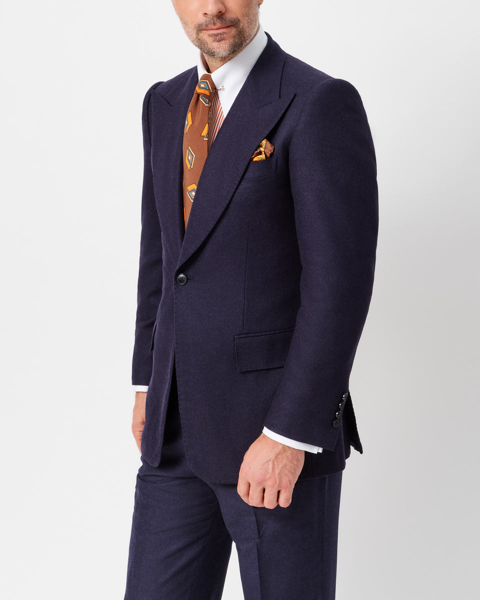 Navy Flannel Heritage Suit – Edward Sexton