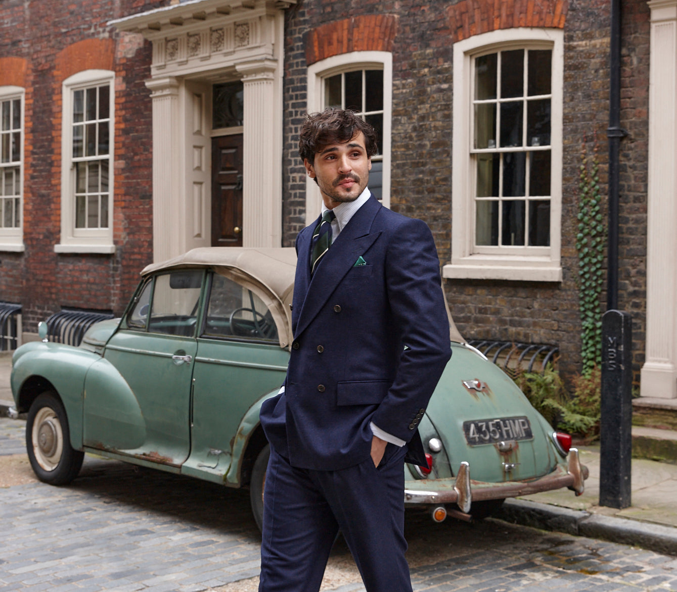 Navy Flannel Double-Breasted Suit – Edward Sexton