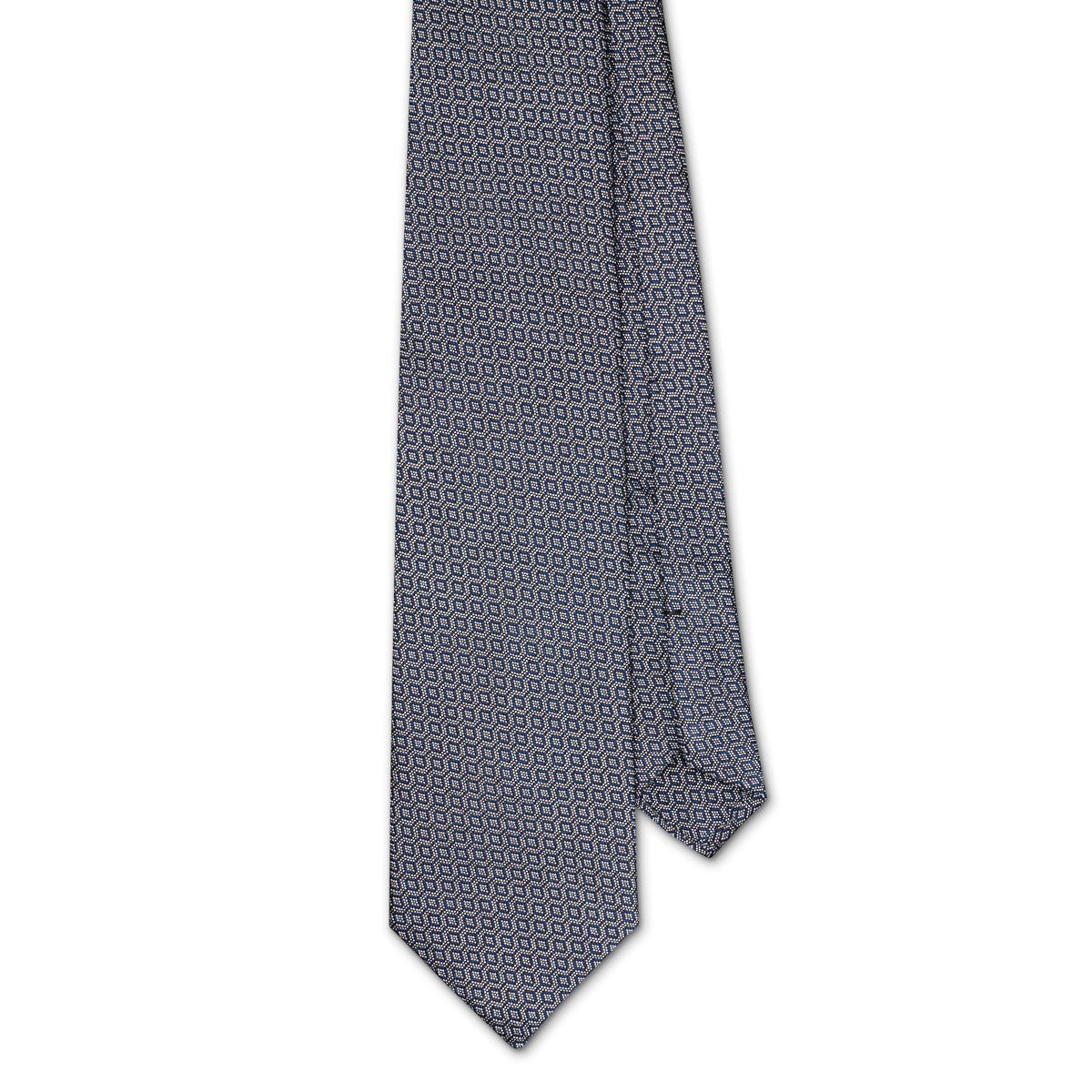 Silver and Navy Diamond Chain Tie – Edward Sexton