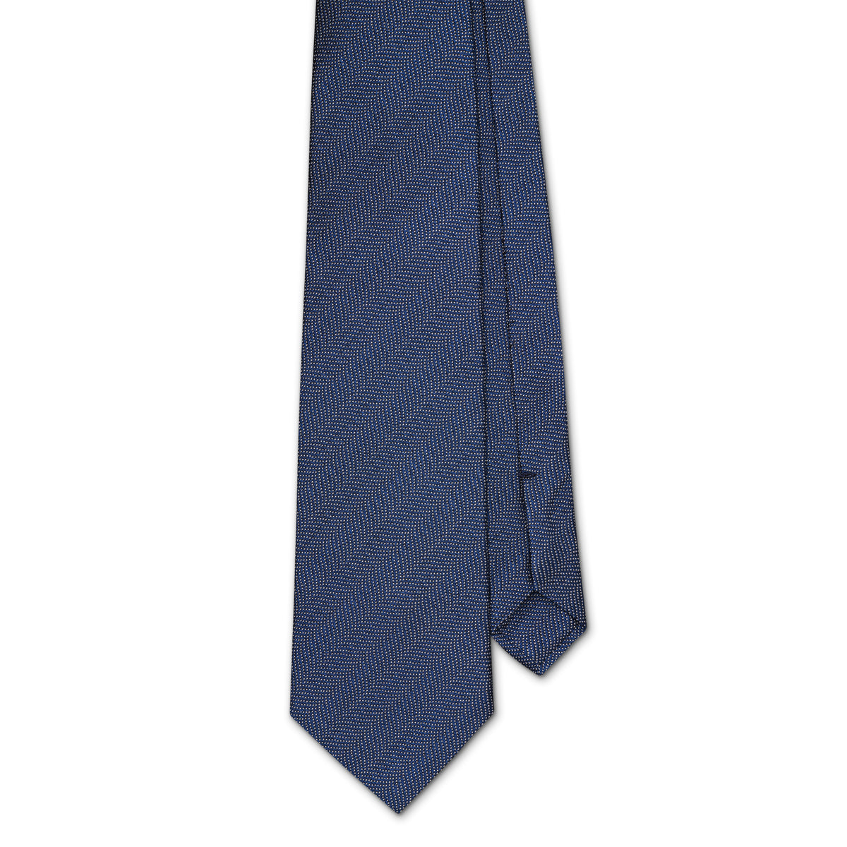 Blue and Silver Chevron Tie – Edward Sexton